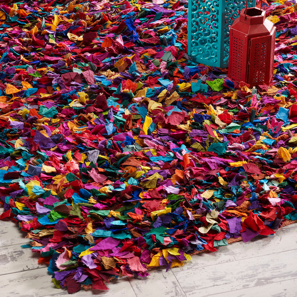 Fiesta Handwoven Cotton Chindi Shag Rug – Home Furnishings by Larry ...