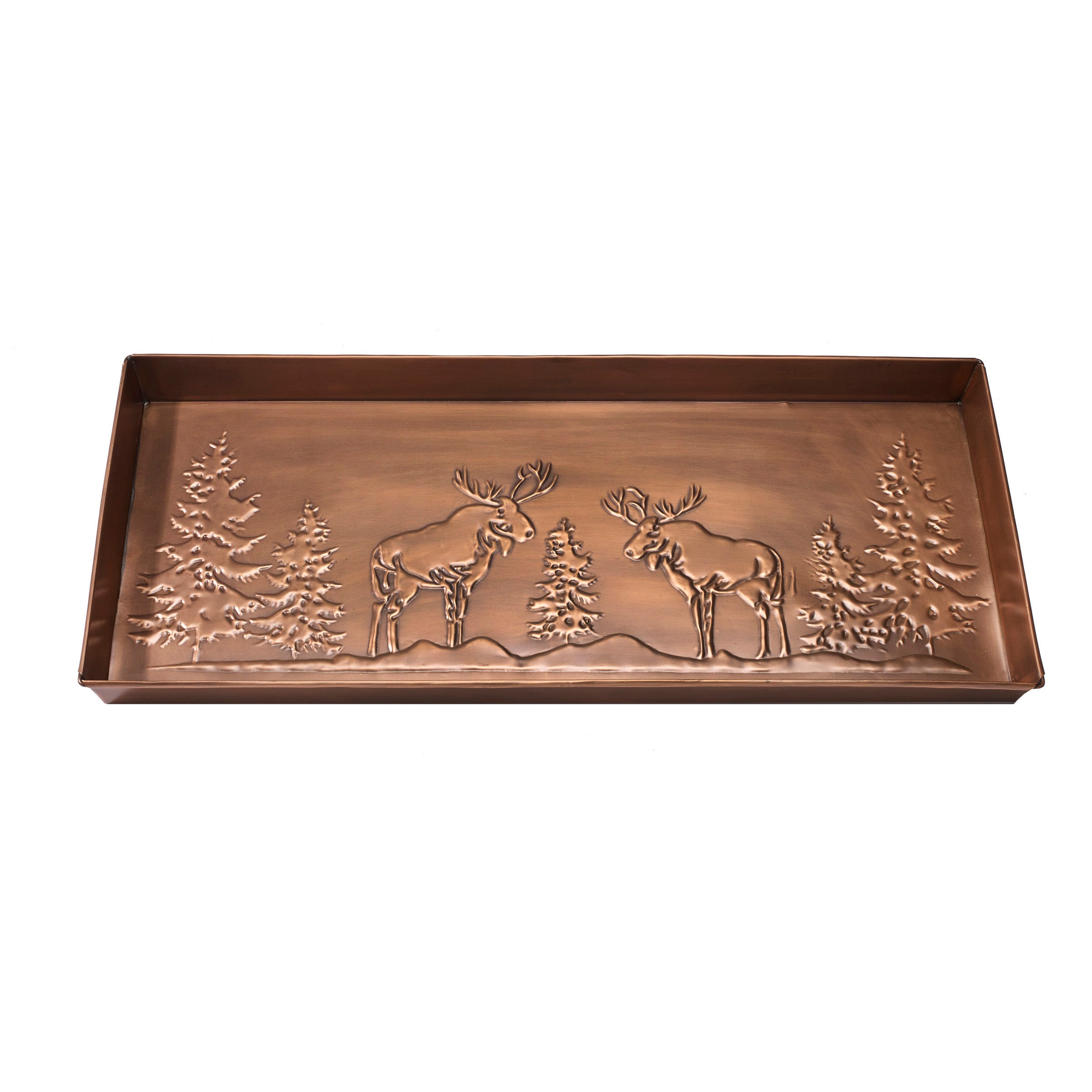 Moose Antique Copper Metal Boot Tray 30x13 – Home Furnishings by Larry ...