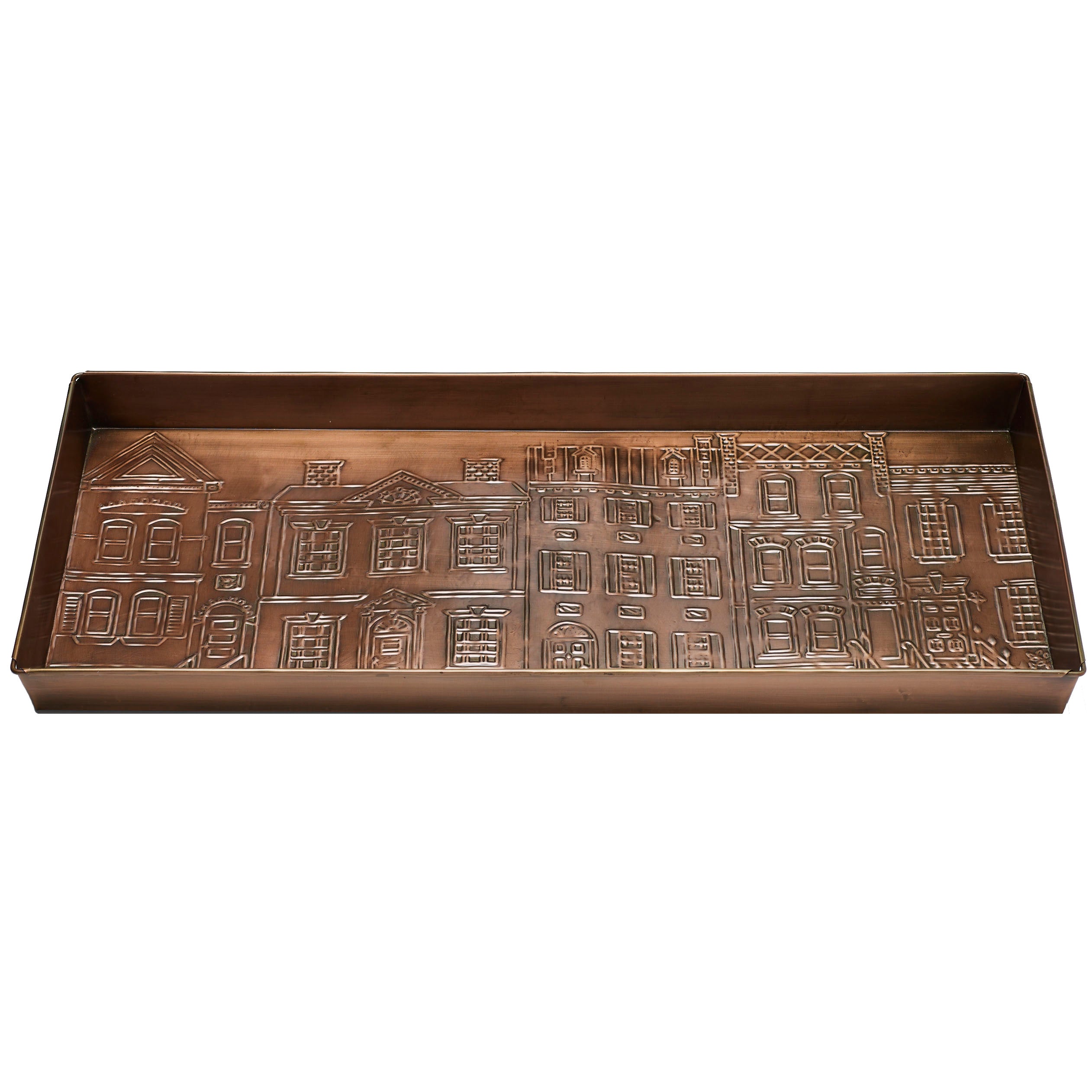Townhouses Antique Copper Metal Boot Tray 30x13 – Home Furnishings by ...