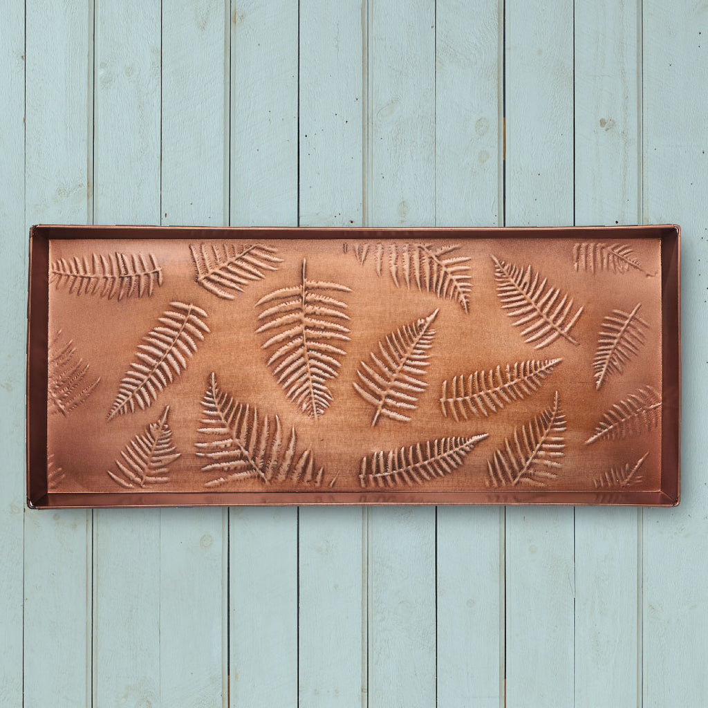 Ferns Antique Copper Metal Boot Tray 30x13 – Home Furnishings by Larry ...