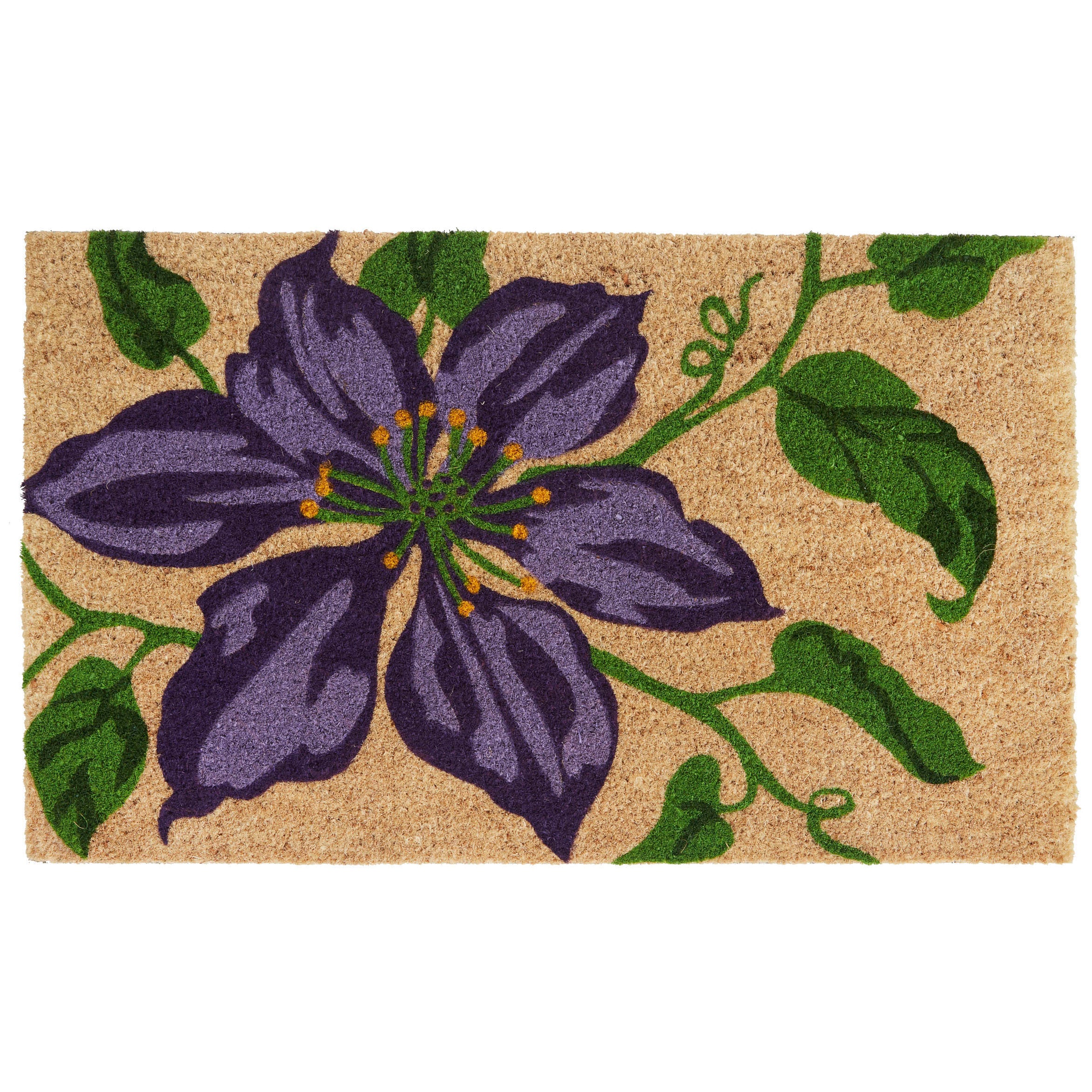Clematis Printed Coir Doormat 18x30 – Home Furnishings by Larry ...